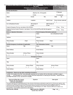 Fillable Online Tier I Emergency and Hazardous Chemical Inventory Form ...