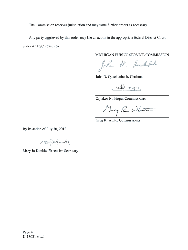 Fillable Online Order Approving Interconnection Agreements Fax Email Print - pdfFiller