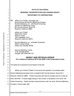 Fillable Online Jeffrey Lenn Pickett, individually and Fax Email Print ...