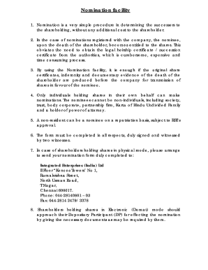 Fillable Online Nomination Facility & Form Fax Email Print - pdfFiller