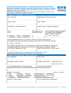 Ausfüllbar Online sva-ag Drucken / Drukuj Zurcksetzen / Resetuj Anmeldung Familienzulagen fr ...