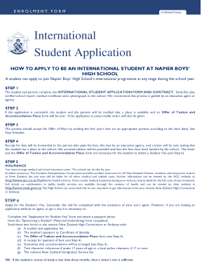 Fillable Online nbhs school To download the application bformb - Napier ...