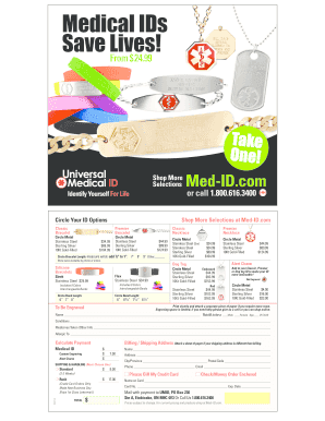 Fillable Online Medical IDs Save Lives - American Medical bIDb Fax Email Print - pdfFiller