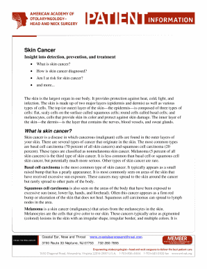 Fillable Online How is skin cancer diagnosed Fax Email Print - pdfFiller