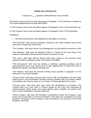 Fillable Online barnumcourt org Deed of Covenantdoc Fax Email Print ...