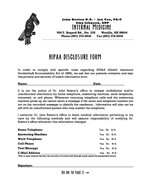 Fillable Online HIPAA Form 2015pdf Fax Email Print - pdfFiller