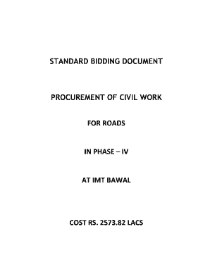 Fillable Online hsiidc etenders Standard bidding document procurement ...