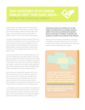 Fillable Online CASH ASSISTANCE HELPS KANSAS Fax Email Print - pdfFiller