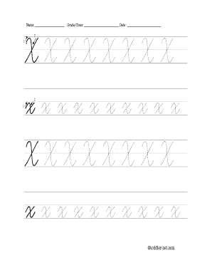 Fillable Online cursive tracing letter X worksheet. worksheets for ...
