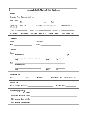 Fillable Online 1 Manzanita Public Charter School Application Fax Email ...