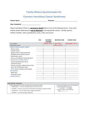Family History Questionnaire - Fill Online, Printable, Fillable, Blank ...