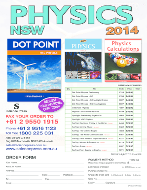 Fillable Online PHYSICS4 NSW 201 ISBN Prex: 978 085583 Qty Code Price ...