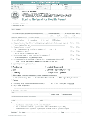 Fillable Online sfdph Zoning bReferral Formb - San Francisco Department ...