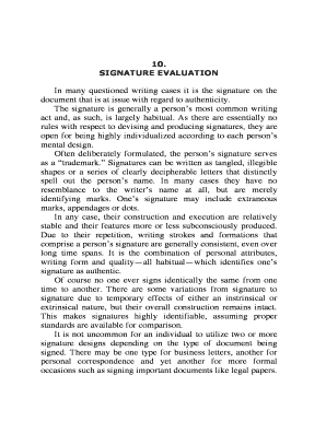 Fillable Online SIGNATURE EVALUATION Fax Email Print - pdfFiller