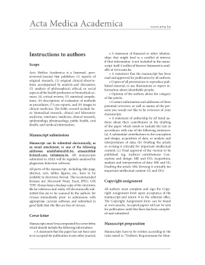 Fillable Online Acta Medica Academica is a biannual, peerreviewed ...