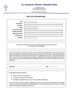 Fillable Online stleonardscb org Gift Aid form - St. Leonard's Church ...