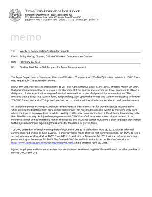 Fillable Online Finalize DWC Form-048 bRequestb for Travel ...