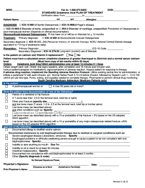 Fillable Online Acid Plan of Treatment - Palmetto Infusion Services Fax Email Print - pdfFiller