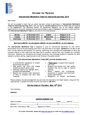 Fillable Online Circular for Parents Fax Email Print - pdfFiller