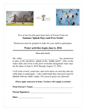 Fillable Online Two of our favorite pasttimes here at Towne Creek are ...