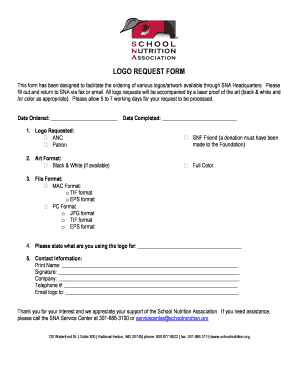 Fillable Online LOGO REQUEST FORM Fax Email Print - pdfFiller