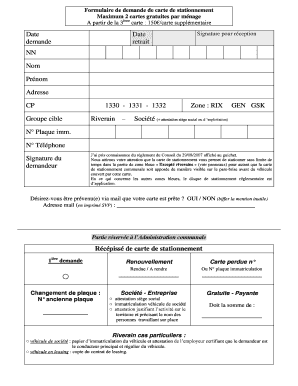 Remplissable En Ligne rixensart Formulaire de demande de carte de stationnement - rixensart Fax ...