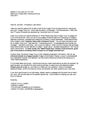 Fillable Online SAMPLE FOLLOW UP LETTER Fax Email Print - pdfFiller