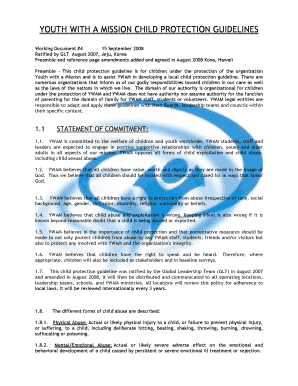 Fillable Online CHILD PROTECTION POLICYdocx Fax Email Print - pdfFiller