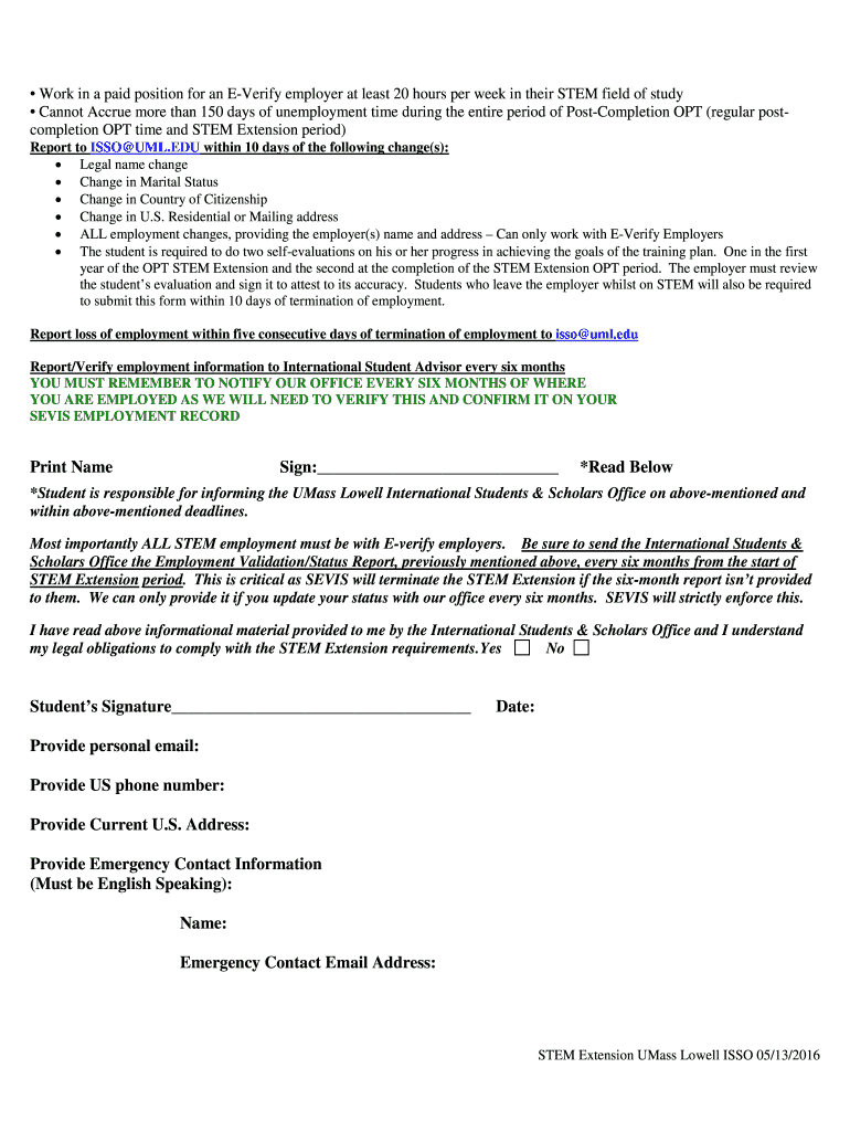 Fillable Online uml com/umlowellisso International Students & Fax Email ...