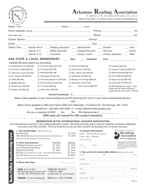 Fillable Online ARA Membership Form Fax Email Print - pdfFiller