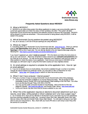 Fillable Online Frequently Asked Questions about NEOGOV Fax Email Print - pdfFiller