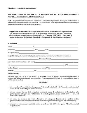 Compilabile Online comunesangiustino Modello A1 requisiti di ...