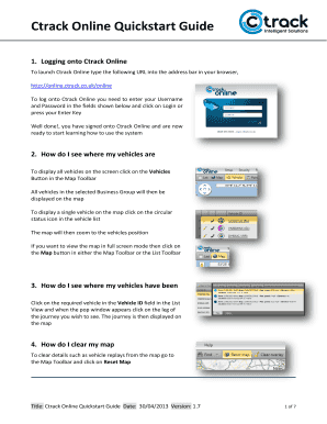 Fillable Online ctrack co BCtrackb Online Quickstart Guide - ctrack co Fax Email Print - pdfFiller