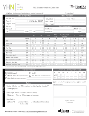 Fillable Online RISE 2 Custom Products Order Form ...