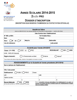 Remplissable En Ligne lycee-mermoz INSCRIPTION SOUS RESERVE D ADMISSION OU D AFFECTATION Fax ...