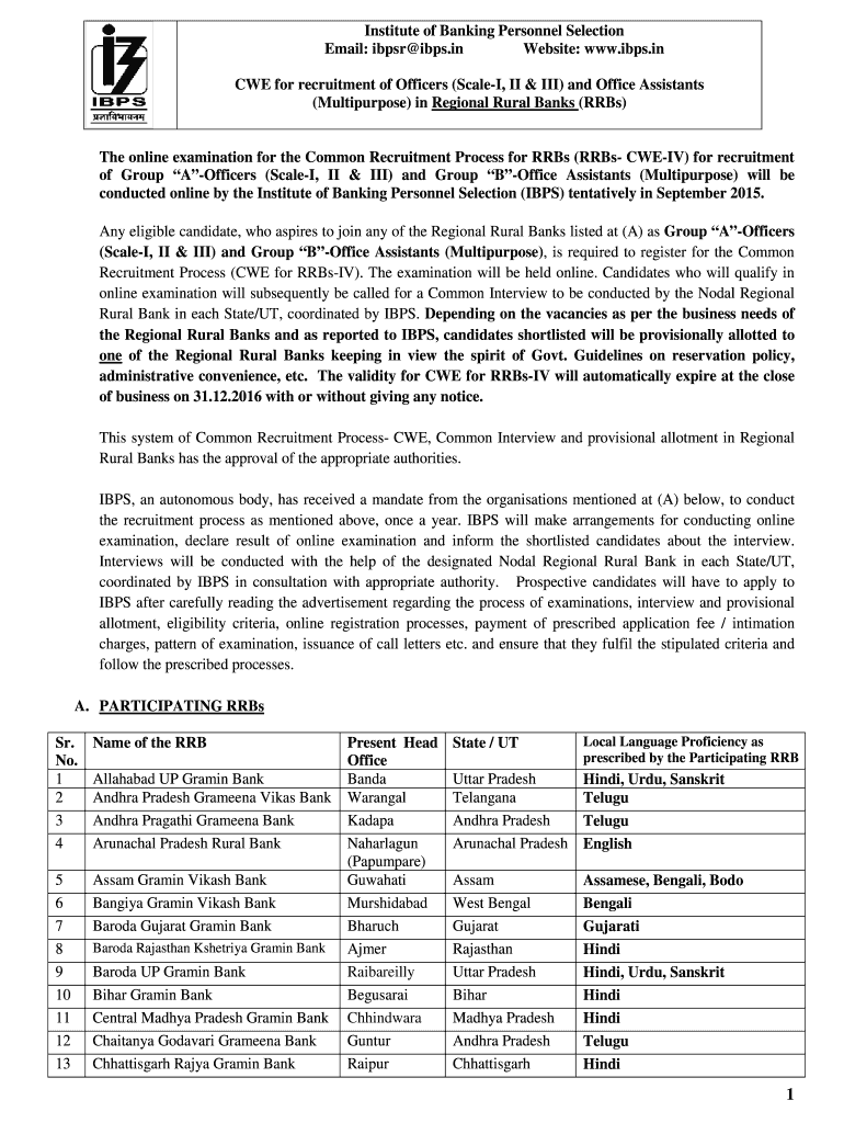 Fillable Online iceonline Detail Advt CWE RRB IV as on 15 6 15.docx Fax Email Print - pdfFiller