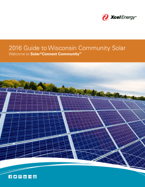 Fillable Online 2016 Guide to Wisconsin Community Solar - Xcel Energy ...