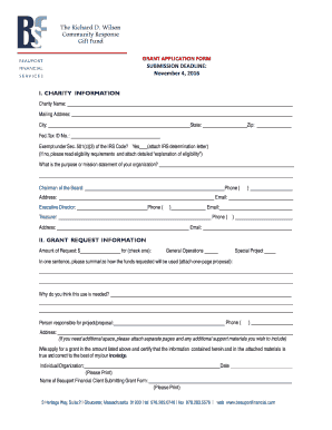 Fillable Online BFS Grant Form 2015 word Fax Email Print - pdfFiller