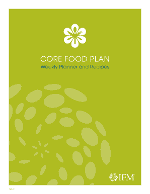 Fillable Online CORE FOOD PLAN Fax Email Print - pdfFiller