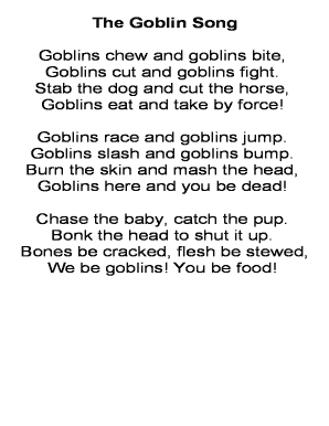 Fillable Online The Goblin Song Fax Email Print - pdfFiller