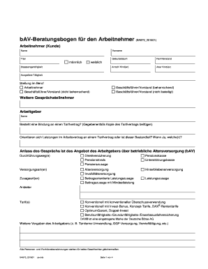 Fillable Online bav-infothek BA870201601 Formular Fax Email Print ...