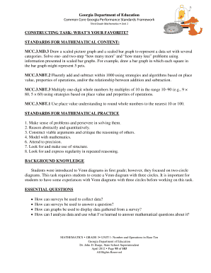 Fillable Online Georgia Department of Education Common Core Georgia ...