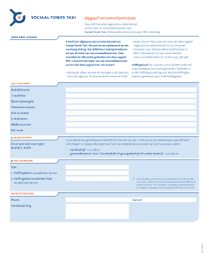 Fillable Online sociaalfondstaxi Opgaaf Verzamelloonstaat - Sociaal ...