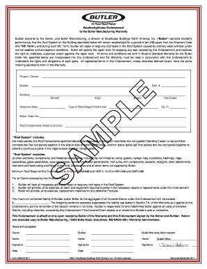 Fillable Online SAMPLE - Butler Manufacturing Fax Email Print - pdfFiller