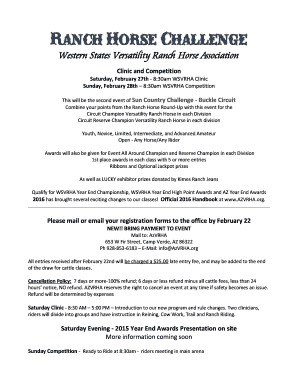 Western States Versatility Ranch Horse Association - Fill and Sign ...