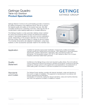 Fillable Online Getinge Quadro - bManepab Fax Email Print - pdfFiller