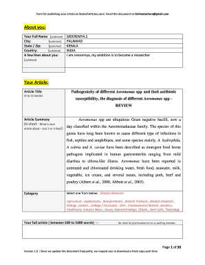 Fillable Online About you: Your Article - Biotech Articles Fax Email Print - pdfFiller
