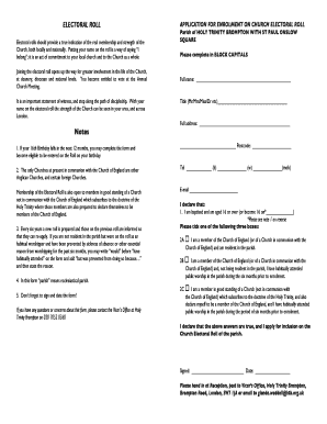 Fillable Online Electoralrollform Fax Email Print - pdfFiller