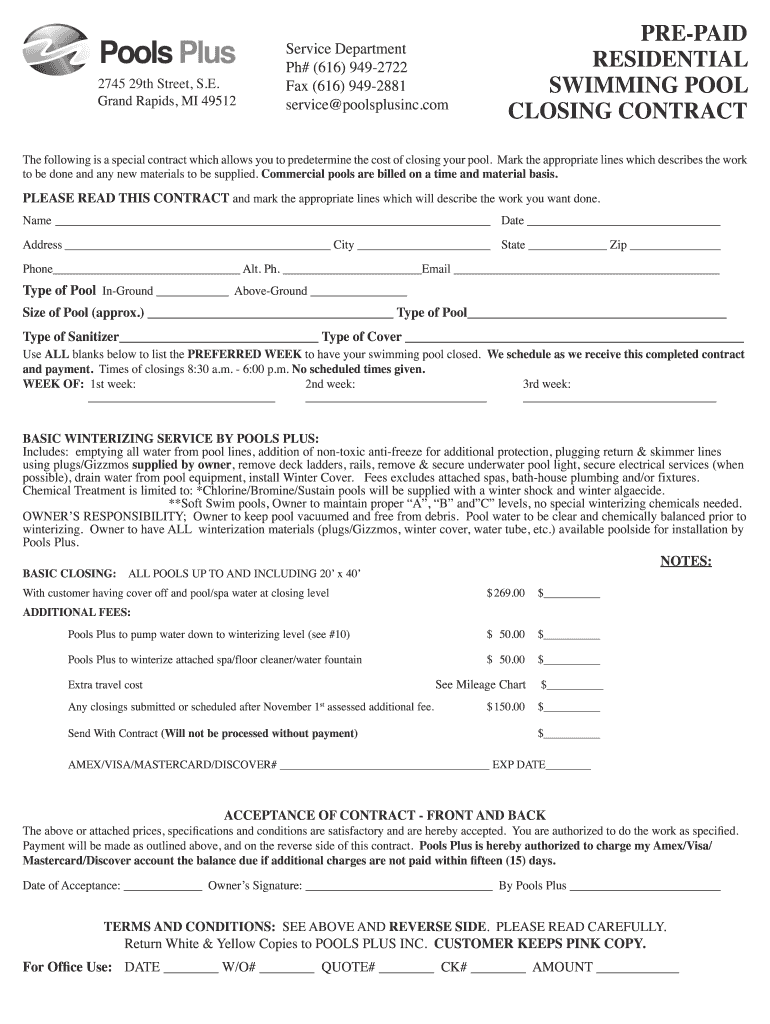 Free Printable Pool Waiver Form