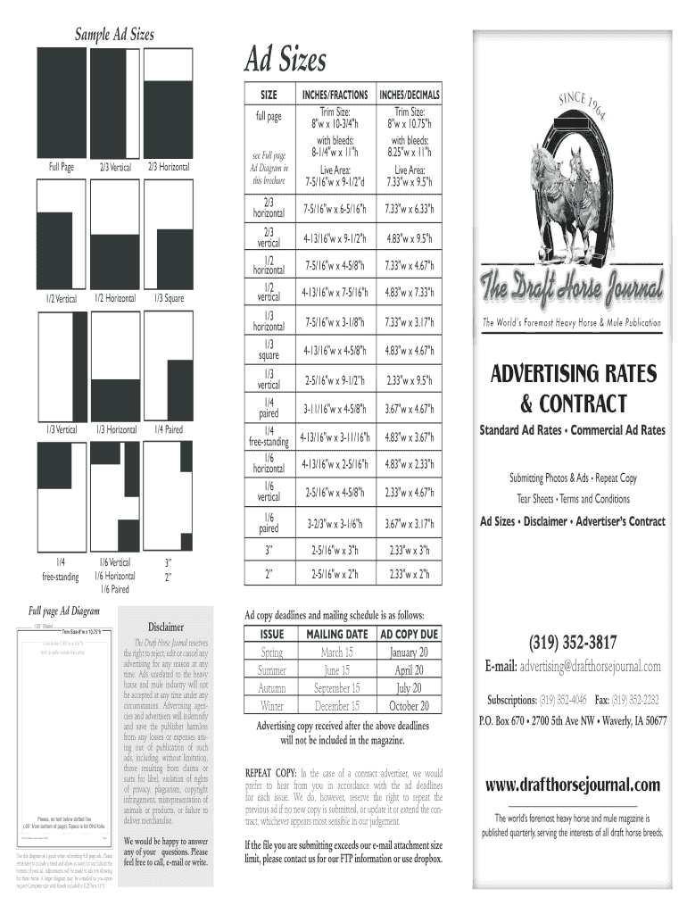 Fillable Online Sample Ad Sizes Fax Email Print - pdfFiller